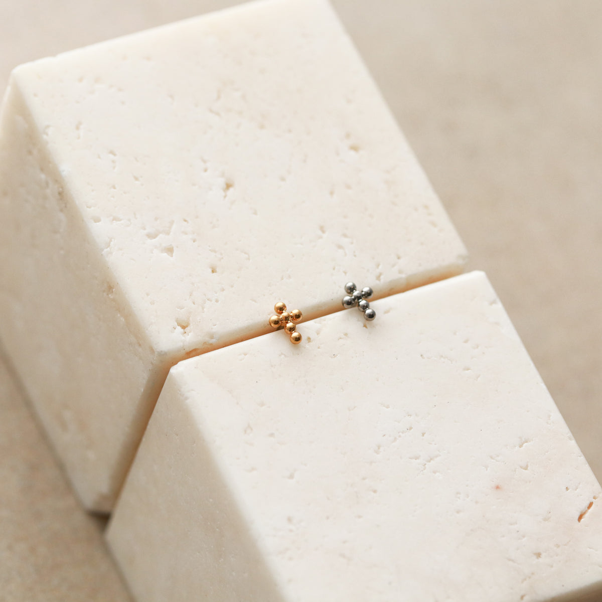 Cross - Titanium Flat Back – Lorren Mae